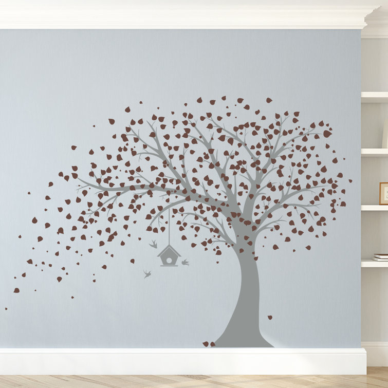 Zoomie Kids Large Windy Tree with Birdhouse Wall Decal & Reviews | Wayfair