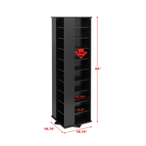 Red Barrel Studio® Cataleya Spinning 4-Sided Multimedia Revolving Media ...