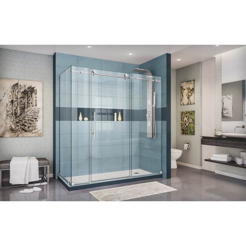 DreamLine Enigma-X 72.38" x 76" Single Sliding Frameless Shower ...
