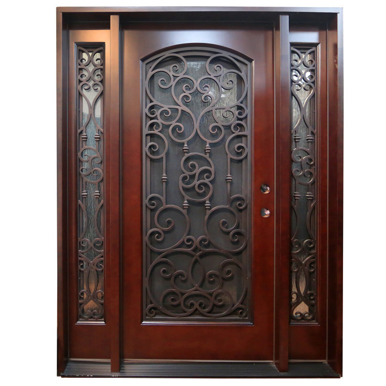 KaMic High Density Ready to Install Walnut Single Sliding Front Entry ...