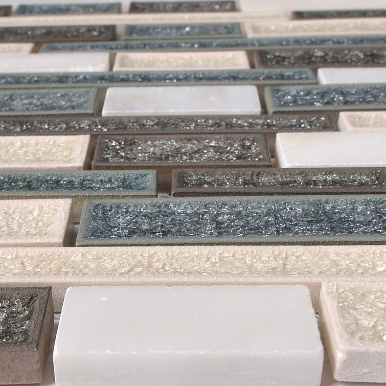 MatrixStoneUSA Urban Random Sized Glass Linear Mosaic Wall Tile | Wayfair