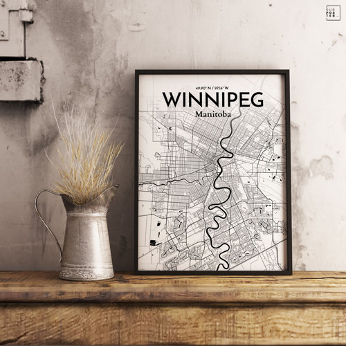 OurPoster.com Winnipeg City Map - Panoramic Graphic Art - Wayfair Canada