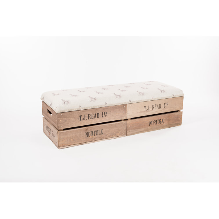 Longshore Tides Apple Crate Wood Storage Bench | Wayfair.co.uk