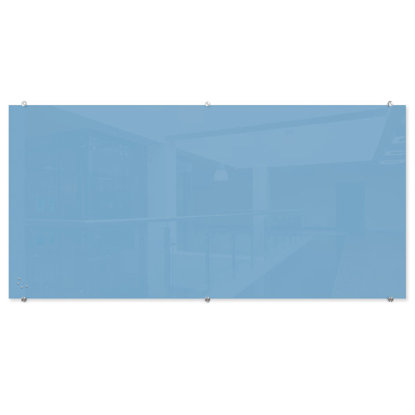 Mooreco Light Blue Glass Magnetic Whiteboard 4X8 | Wayfair