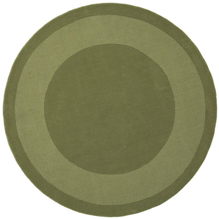 Ebern Designs Handmade Cotton Moss Green Rug & Reviews | Wayfair