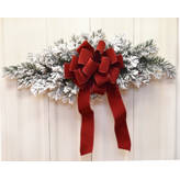 The Holiday Aisle® Winter Snow Flocked Faux Pine Swag & Reviews | Wayfair