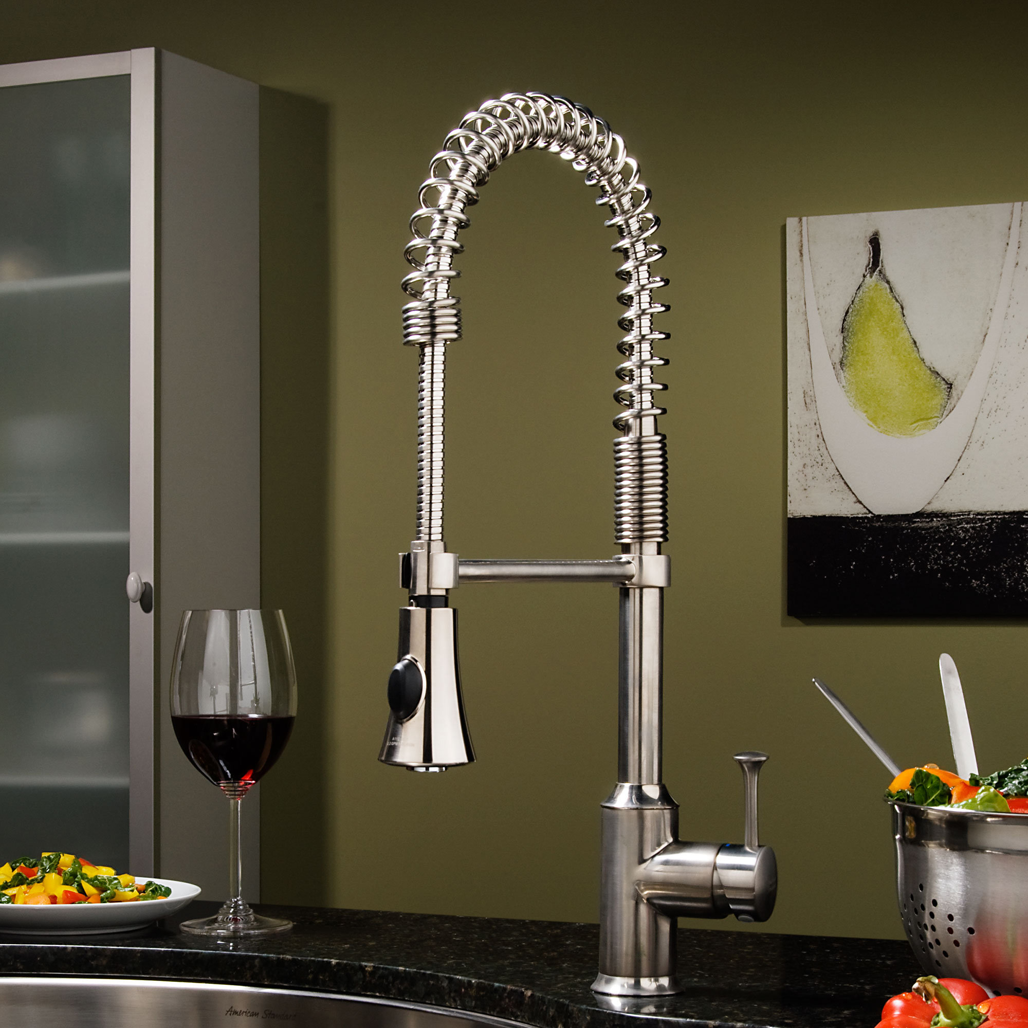 American Standard Pekoe Pull Down Single Handle Kitchen Faucet ...