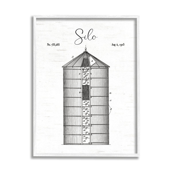 Stupell Industries Detailed Silo Diagram Rustic - Floater Frame Graphic ...