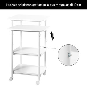 Topbuy Adjustable Rolling Under Desk Printer Stand & Reviews | Wayfair