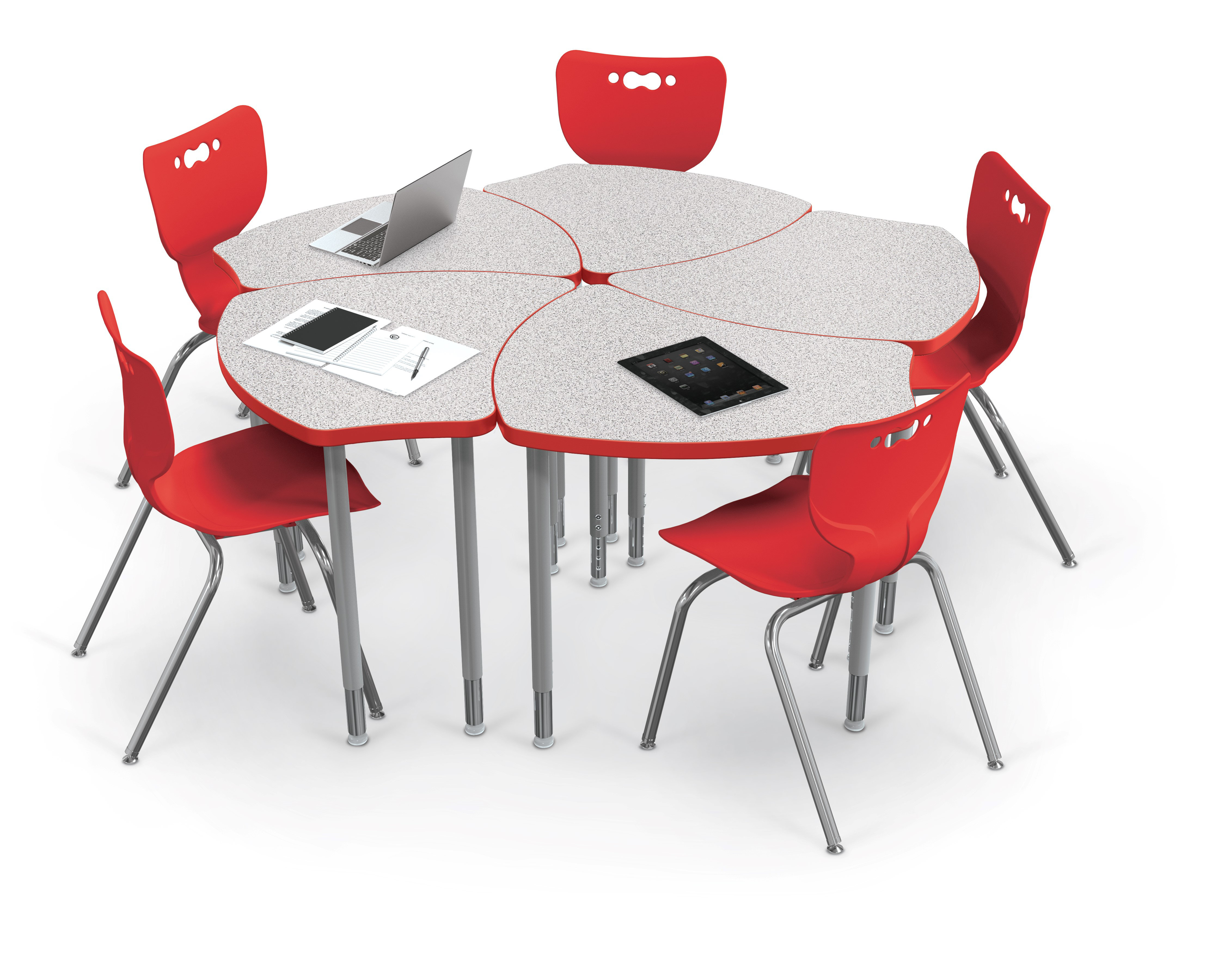 MooreCo 5 Student Hierarchy Shapes Collaborative Student Desk Chair ...