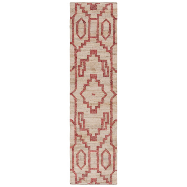 Foundry Select Auben Flatweave Jute/Sisal Brown/Red Rug | Wayfair