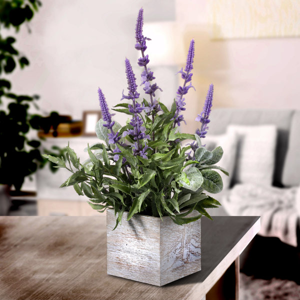 Laurel Foundry Modern Farmhouse Lavender Floral Arrangement in Pot ...
