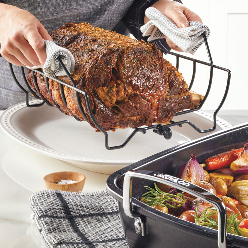 Circulon Ultra-Lasting Nonstick Roaster / Roasting Pan With Easy Serve ...
