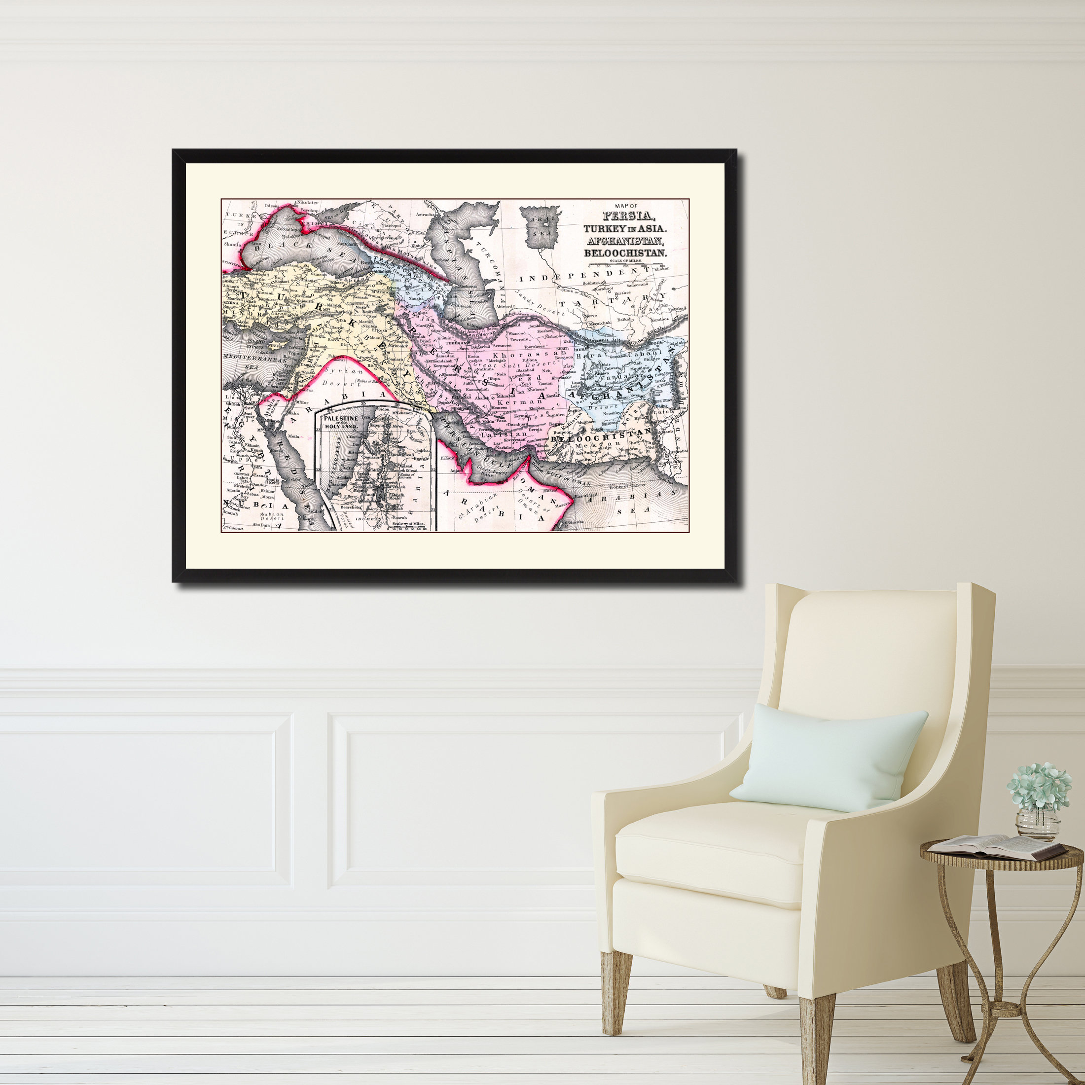 17 Stories Persia Iraq Iran Afghanistan Vintage Antique Map - Picture ...