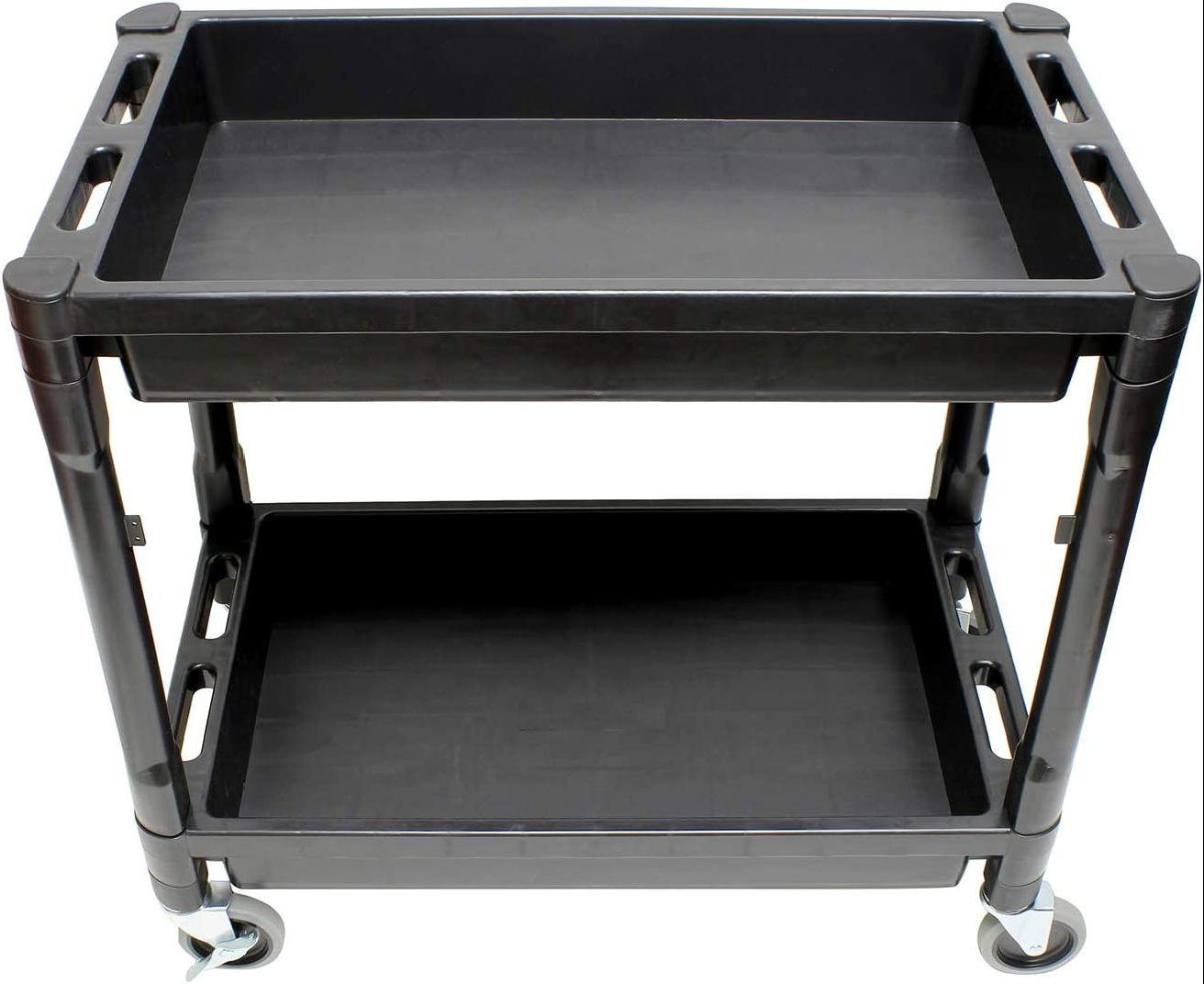 Paracity Plastic Utility Rolling Cart With Shelves Rolling Tool Cart On ...