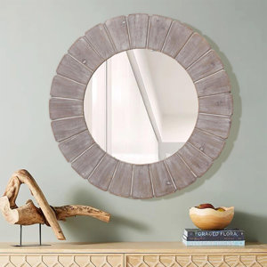 Dovecove Round Wood Wall Mirror & Reviews | Wayfair