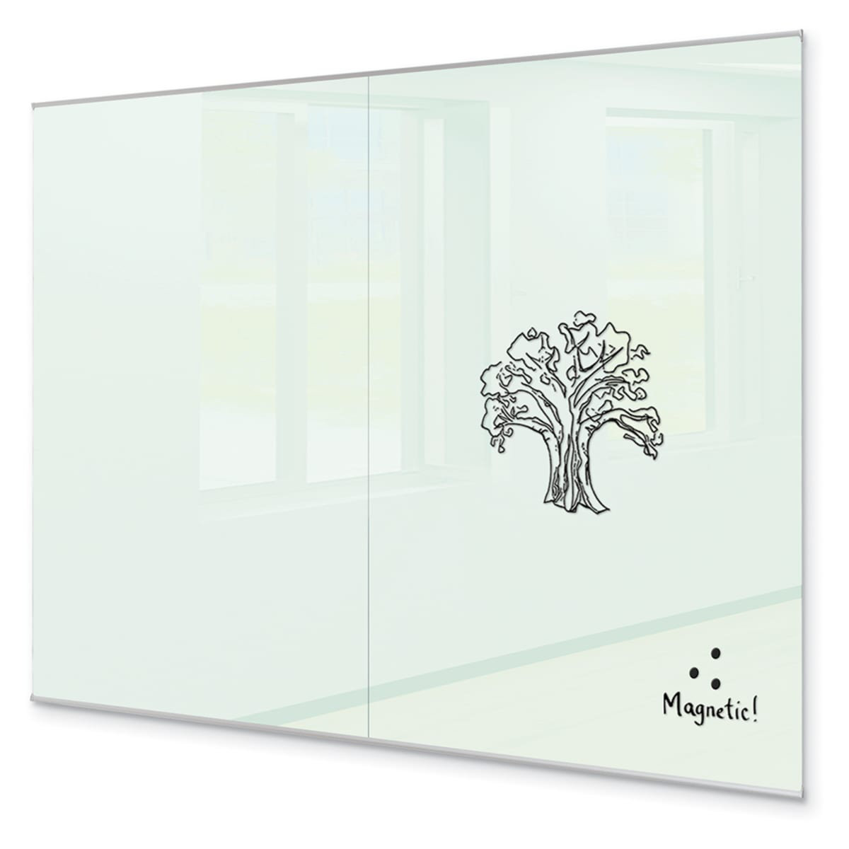 MooreCo Unity Full Wall Mounted Magnetic Glass Board | Wayfair