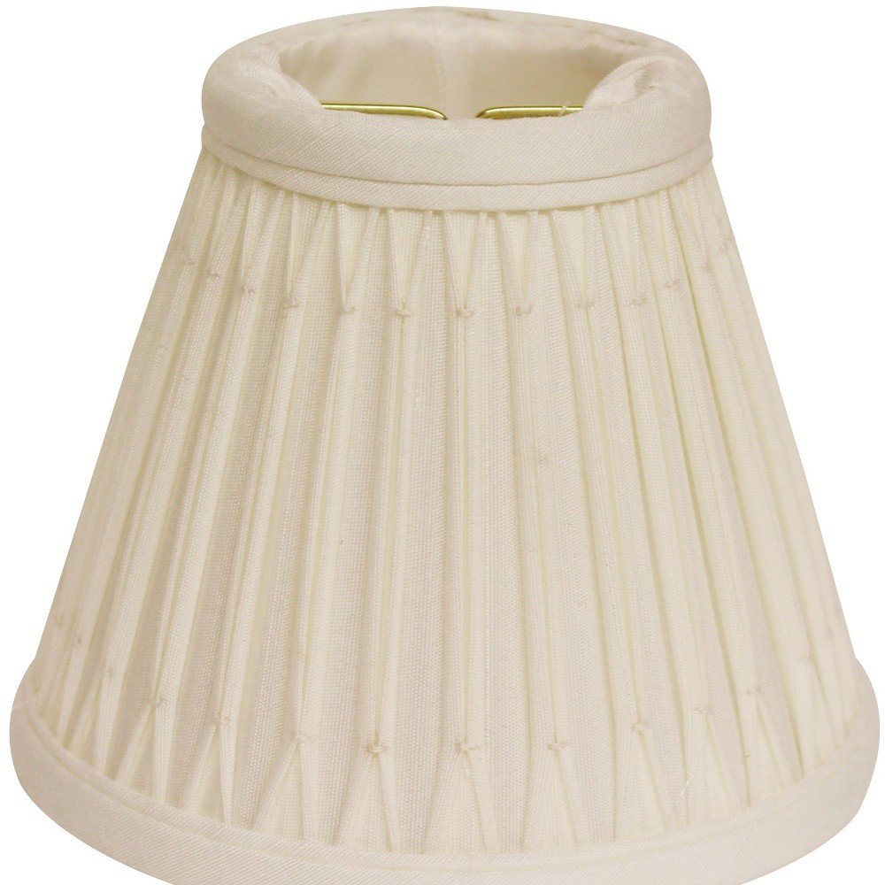 HomeRoots 4'' H Silk/Shantung Empire Lamp Shade ( Clip On ) in Cream ...