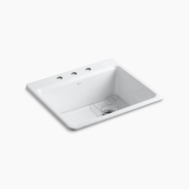 Kohler Riverby® 27" L x 22" W Drop-In Kitchen Sink & Reviews | Perigold
