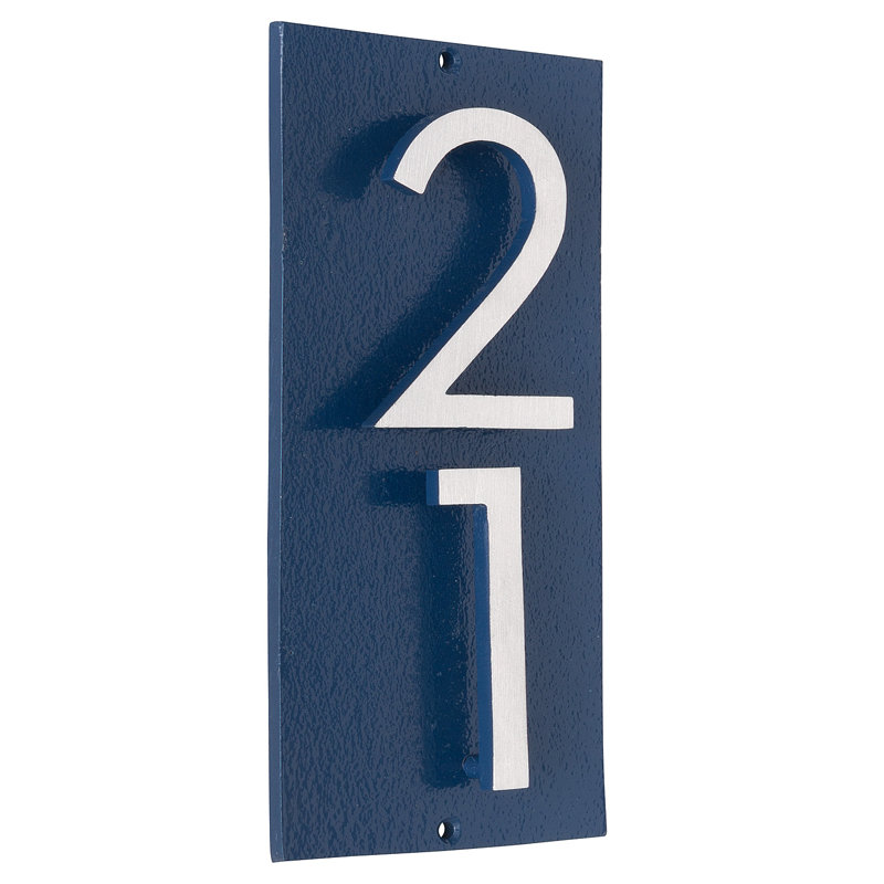 Montague Metal Products Floating 1-Line Wall Address Plaque | Wayfair