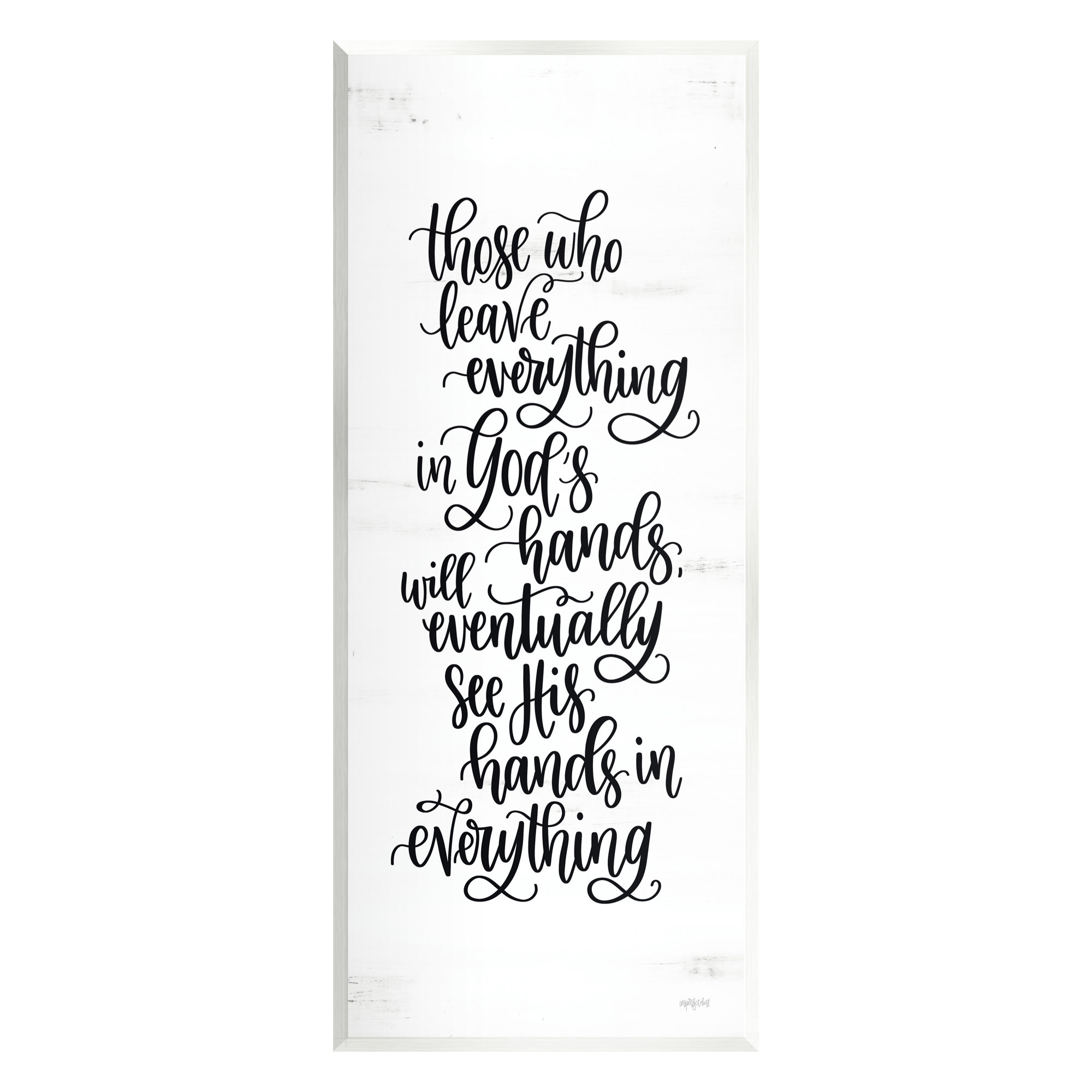 Stupell Industries God's Hands Religious Script Calligraphy Spiritual ...