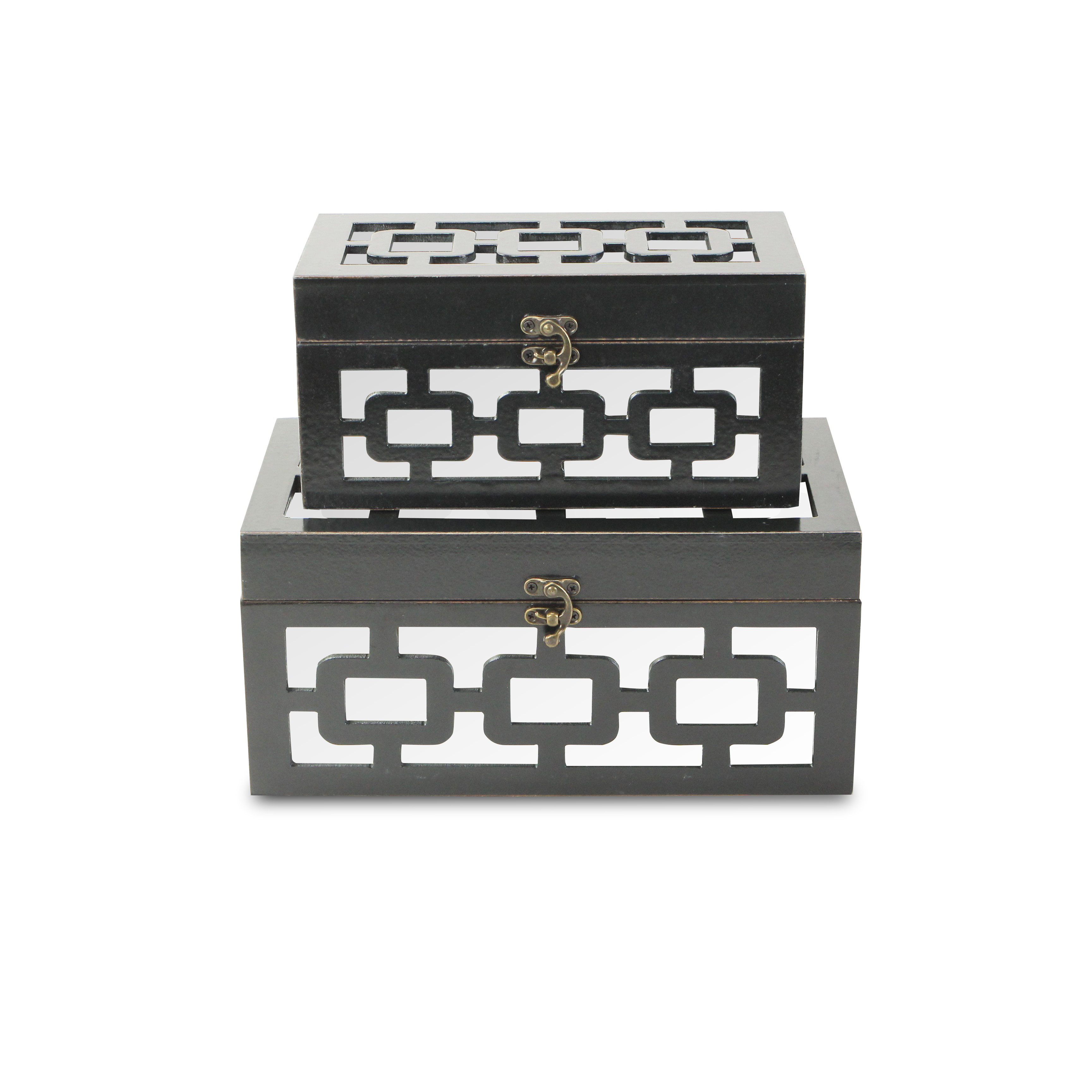 Cheungs 2 Piece Distressed Treasure Box Set & Reviews | Wayfair