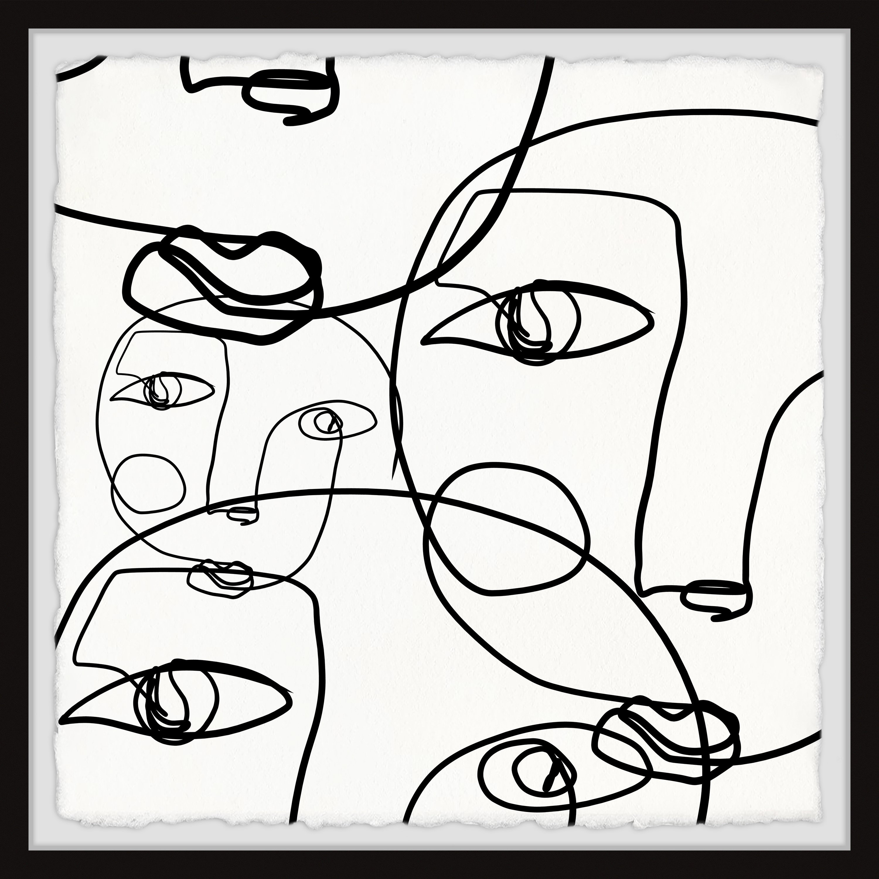 Wrought Studio Distorted Portrait by - Picture Frame Drawing Print ...