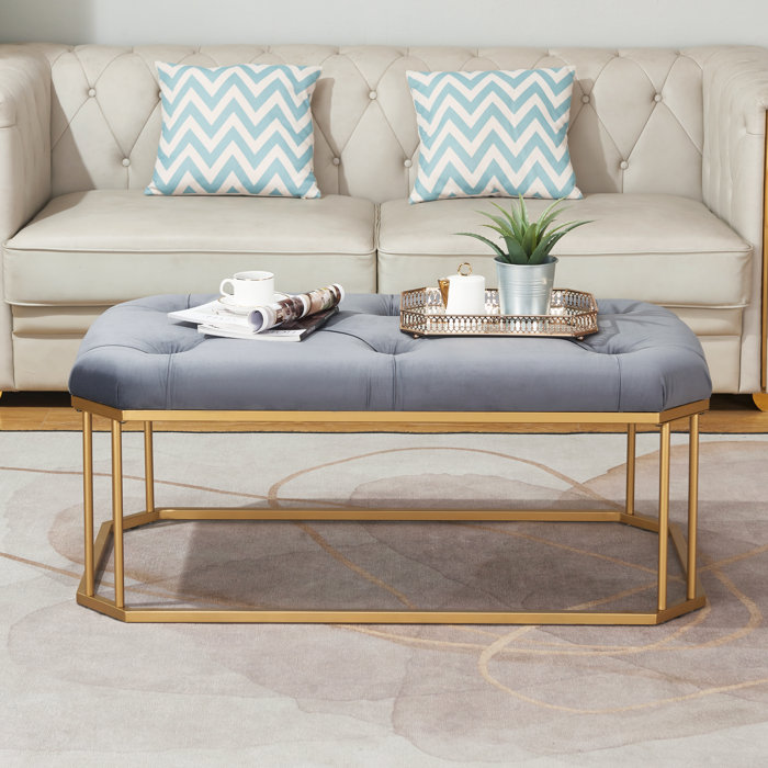 Everly Quinn Otten Upholstered Ottoman | Wayfair
