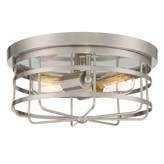 Williston Forge Retro Vintage Industrial Metal Cage Ceiling Light | Wayfair
