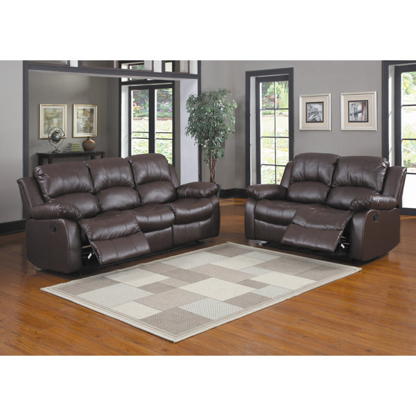 Wade Logan® Mccubbin 60'' Vegan Leather Reclining Loveseat & Reviews ...