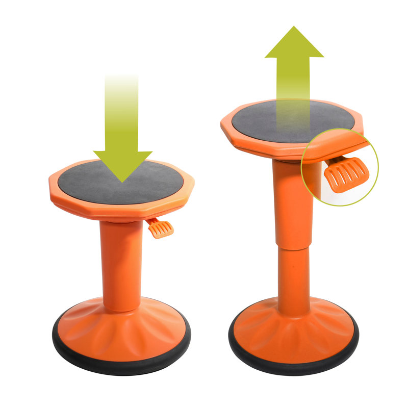 Inbox Zero Free Wobble Height Adjustable Active Stool & Reviews | Wayfair
