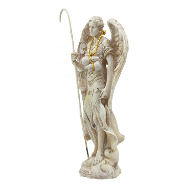 Astoria Grand Tafolla Colored Holy Archangel Saint Raphael with Staff ...