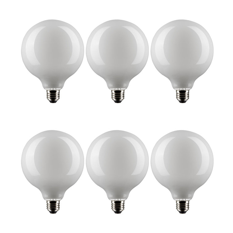 Satco 8 Watt (100 Watt Equivalent), G40 LED, Dimmable Light Bulb, E26 ...