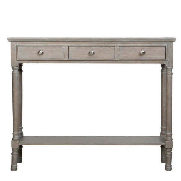 Three Posts 3 Drawer Console Table for Hallway & Living Room Furniture ...
