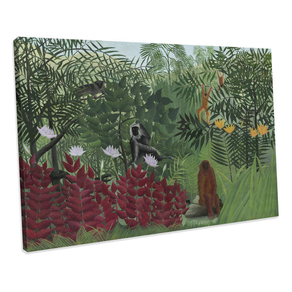Latitude Vive Tropical Forest With Monkeys by Henri Rousseau - Wrapped ...