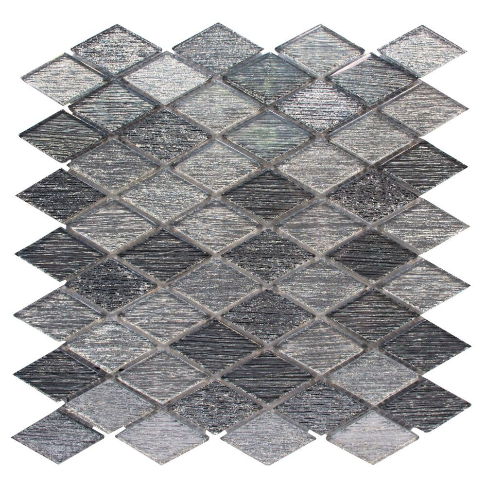 Long Island Mosaics & Tile Cosmos 12" x 12" Metal and Glass Mosaic Wall ...