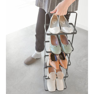 Yamazaki USA Yamazaki Home Steel Upright 5 Pair Shoe Rack with Handle ...