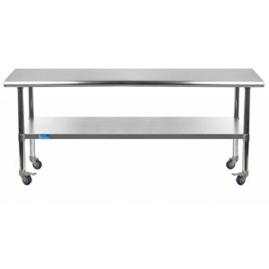 Amgood 60'' Wide Rolling Prep Table with Stainless Steel Top | Wayfair