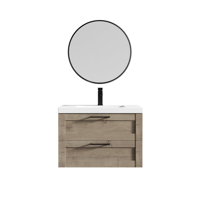 Ivy Bronx Devillage 29.5'' Wall Mounted Single Bathroom Vanity with ...