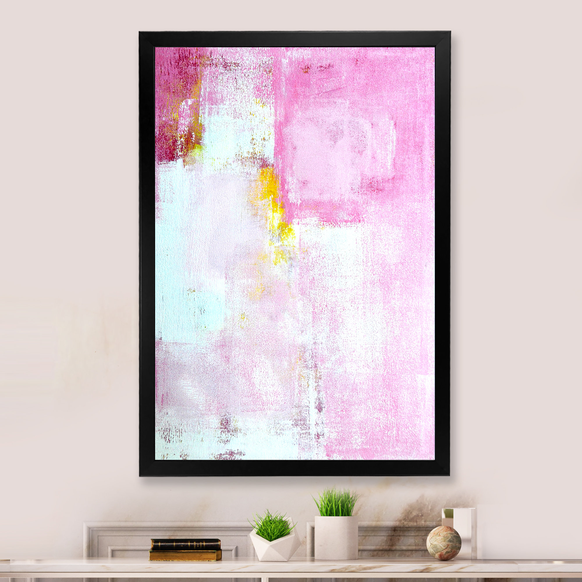 Wrought Studio Colorfields In Shades Of Pink And White Colorfields In ...