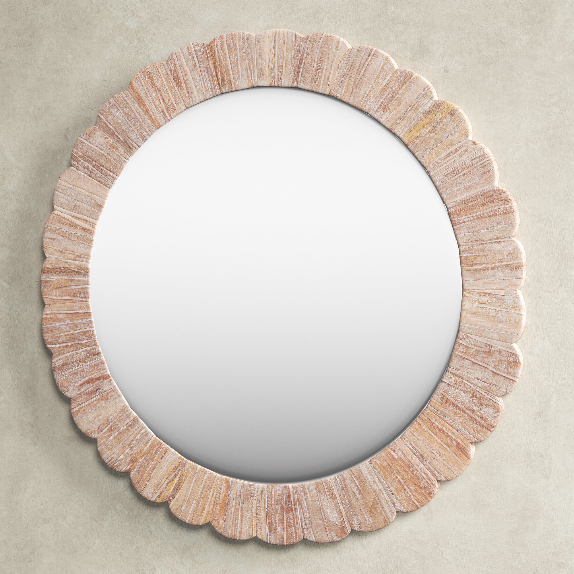 Birch Lane™ Tait Round Wood Wall Mirror | Wayfair