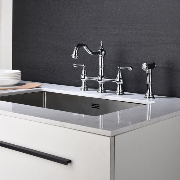 AWZTOO Kitchen Faucet with Side Spray | Wayfair