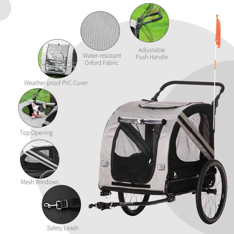 Aosom Alvonia Folding Jogger Stroller with Detachable Carrier | Wayfair