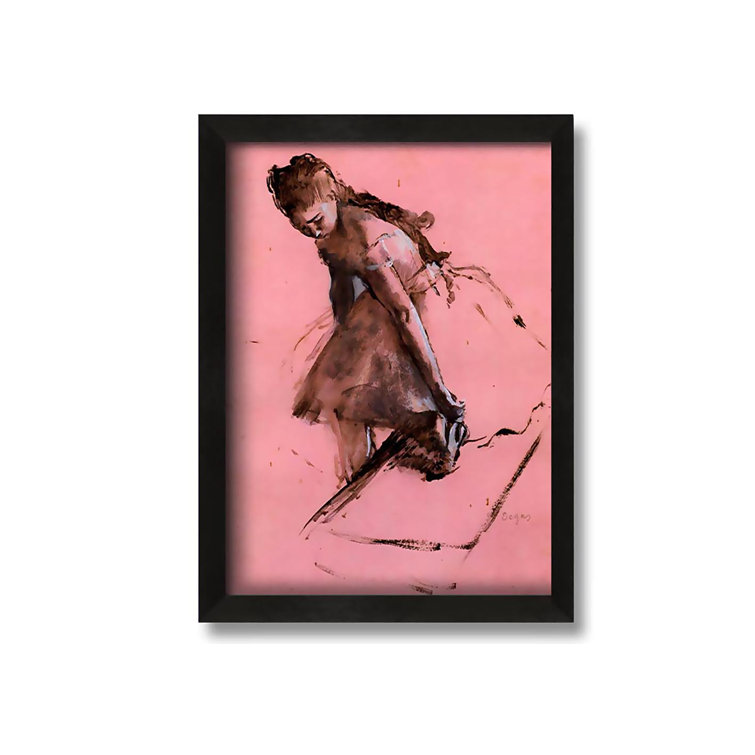 Ebern Designs Degas Dancer Slipping On Her Shoe - Picture Frame ...