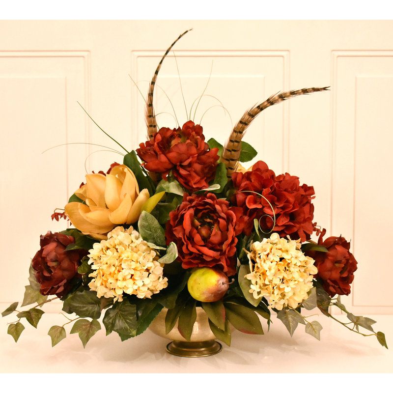 Floral Home Decor Mixed Centerpiece in Decorative Vase & Reviews | Wayfair