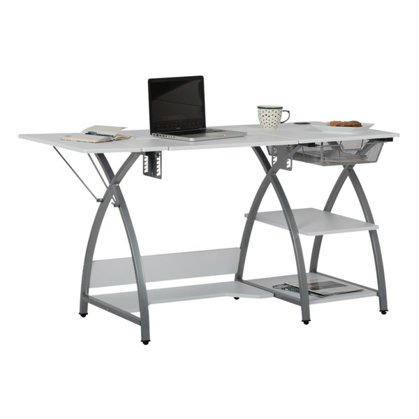 Sew Ready 56.75'' x 23.5'' Sewing Table with Sewing Machine Platform ...