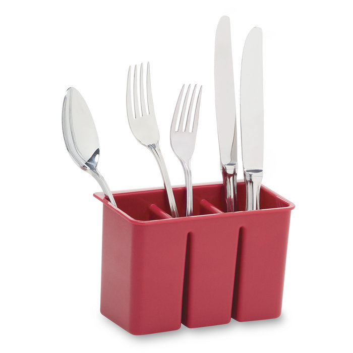 Farberware 3-Piece Dish Rack Set, Red & Reviews | Wayfair