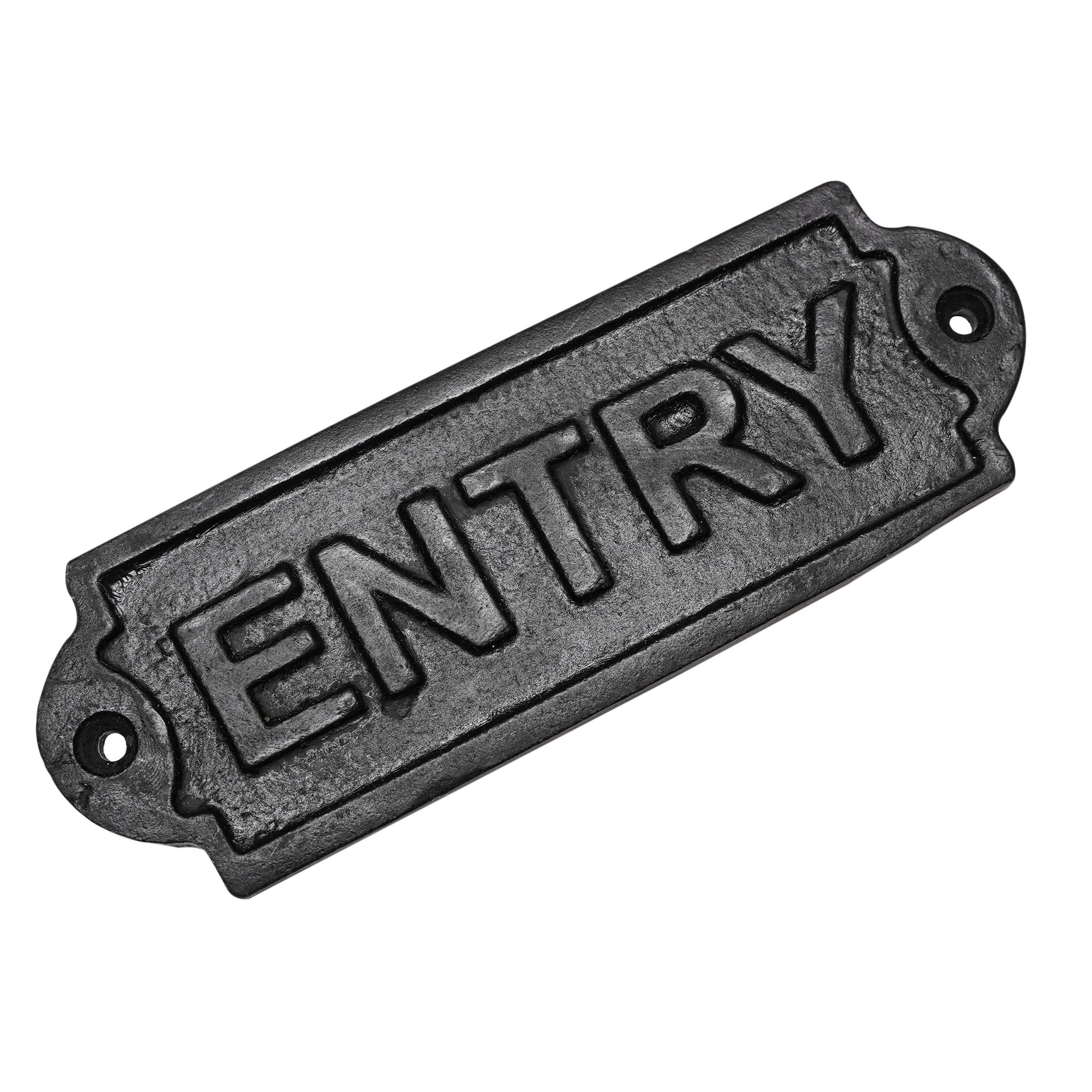 Mystic Colonial Hardware Solid Cast Iron Vintage Entry Sign For Doors ...