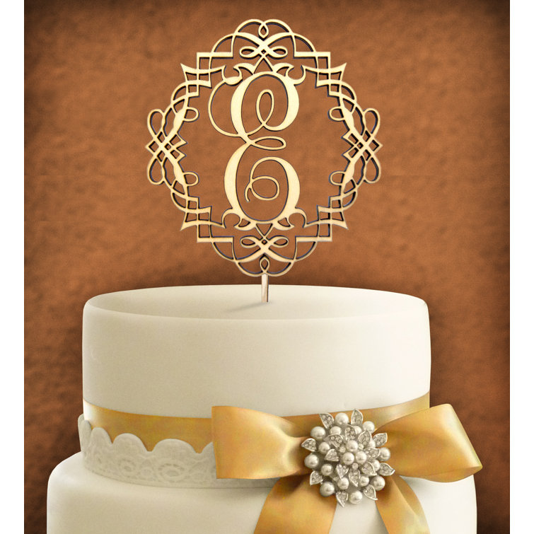 aMonogramArtUnlimited Diamond Frame Cake Topper | Wayfair