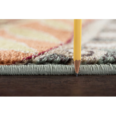 Charlton Home® Kasturi Performance Seafoam Green Rug & Reviews | Wayfair